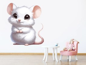 Nalepte.cz Bílá myška arch 39 x 45 cm