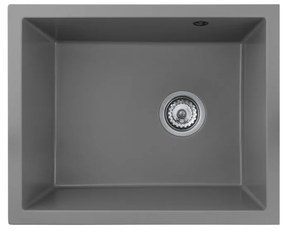 Gamma Decor 5040, 1-komorový granitový dřez 560x460x180 mm, šedá, GMA-ZLE000084