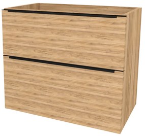 Mereo Mereo, Mailo, koupelnová skříňka 81 cm, černé madlo, Multidecor, CN591SBOPP2