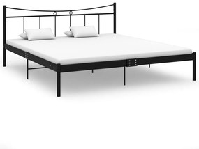 324807 vidaXL Rám postele černý kov 180 x 200 cm