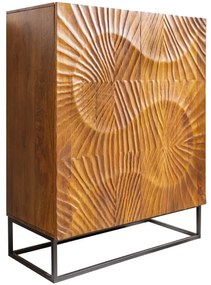 Moebel Living Přírodní masivní dřevěná komoda Remus 100x45 cm
