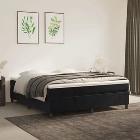 Rám postele s boxspringem černý 180 x 200 cm samet