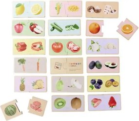 EICHHORN Puzzle Montessori Ovoce a zelenina / 34 dílků / dřevo / od 2