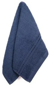 Bavlněný ručník Rondo 30x50 cm tmavě modrý