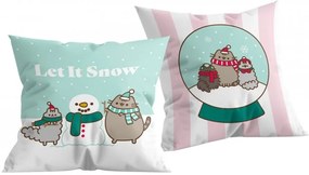 Oboustranný polštář Pusheen - motiv Let It Snow - 40x40 cm