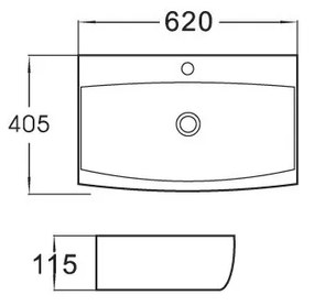 Mexen SALLY UMYVADLO, 62x40 CM, BÍLÁ, 21076200