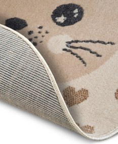 Dětský koberec Adventures 105963 Cream Beige kruh