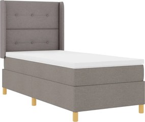 Postel s boxspringem s polštářem Taupe 90 x 200 cm textil 3341816