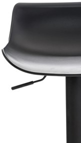 Barová židle Alvade - umělá hmota | černá