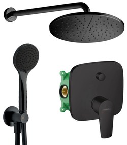 HANSGROHE + ALPI HG SET 13 Black - Sprchový systém pod omítku, Talis E, páková baterie- kompletní sada, černá matná