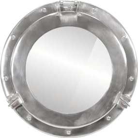 vidaXL Průzorové okénko se zrcadlem nástěnné Ø 38 cm hliník a sklo [357849]