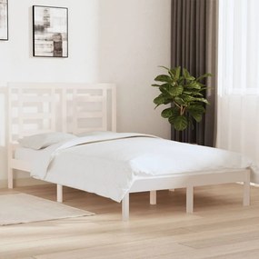 Rám postele bílý masivní borovice 120 x 200 cm,  3104344 HangarStore.cz