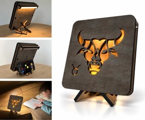 Li-Go Znamení "Býk" lampa 19x19 cm provedení povrchu: černá s patinou