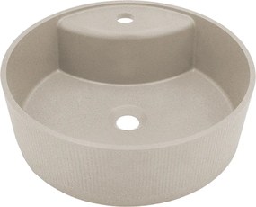 Laveo Cliff, granitové umyvadlo na desku 430x430x142 mm, béžová, LAV-VGC1410T