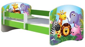 Dětská postel - ZOO 2 160x80 cm zelená