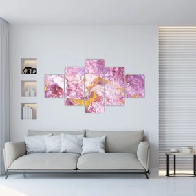 Obraz - Růžová abstrakce (125x70 cm)