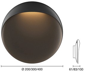 Nástěnné svítidlo Louis Poulsen Flindt Ø30cm černé 3000K