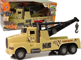LEAN Toys Auto odtahový vůz asistenční služba 1:10 s lanem, hnědý