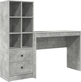 Stůl Betonově šedá 145,5 x 40 x 127 cm 2 ks 3337332