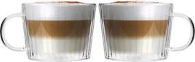 Skleněné šálky v sadě 2 ks na cappuccino 250 ml Livio Duo – Vialli Design