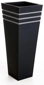 Květináč NEW CLASSIC, pozink, výška 80 cm, antracit, vč. zavlaž. systému