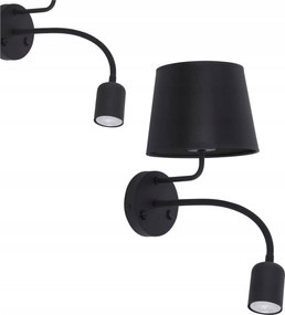 Černé čtecí nástěnné svítidlo s vypínačem do ložnice Maja 2537 Tk Lighting