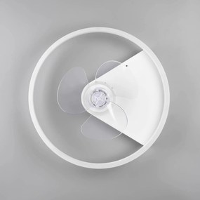 Stropní ventilátor Borgholm s LED, CCT, bílá