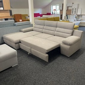 Sedací souprava GRECO MINI | 185x278 cm | 83 středně šedá | rozkládací + úložný prostor | VÝPRODEJ Z PRODEJNY