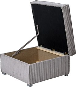 Taburet SMART COSARO XL s úložným prostorem 71x71 cm, tmavě hnědý
