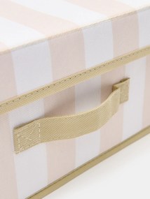 Sinsay - Skládací úložný box s pruhy a víkem - béžová