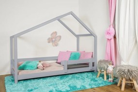 MAXIDO Dětská postel domeček Dita 200x140 šedá