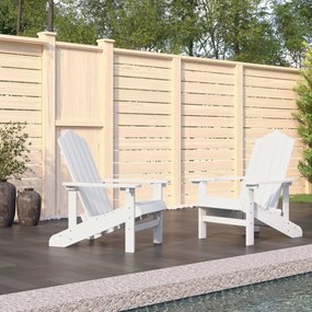 Zahradní křesla Adirondack 2 ks HDPE bílá 3095692