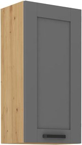 STL 45 cm skříňka horní jednodveřová LUNA (výška 90 cm) Barevné provedení LUNA: Dub Artisan / Prachově šedá