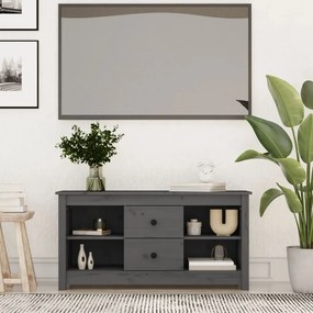 TV skříňka šedá 103 x 36,5 x 52 cm masivní borové dřevo