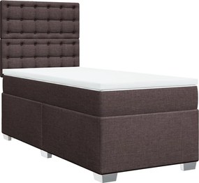 Box spring postel s matrací tmavě hnědá 80x200 cm textil 3292632