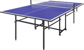 Stůl na stolní tenis SPORTNOW, čtvrtkruhový skládací stůl na stolní tenis s kolečky, sada na stolní tenis se 2 pálkami na stolní tenis, 3 míčky, venk…