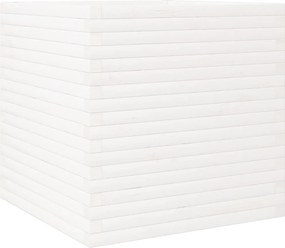 Zahradní truhlík bílý 70 x 70 x 68,5 cm masivní borové dřevo 3282475
