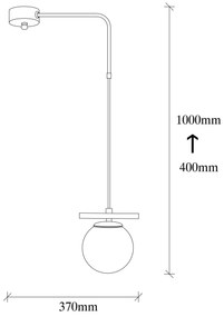 OPVIQ Závěsné osvětlení UZUM single 37 cm 892OPV1614