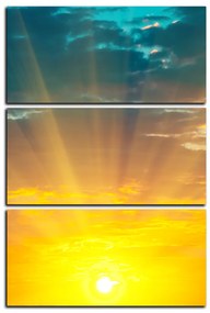 Obraz na plátně - Západ slunce - obdélník 7200B (90x60 cm  )