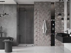 Mexen Velar, posuvné dveře do otvoru 70x200 cm, 8mm čiré sklo, grafitová matná, 871-070-000-01-66