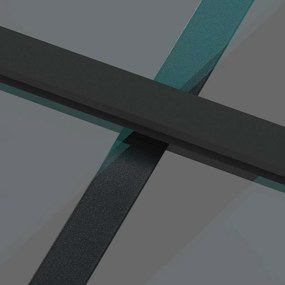 Posuvné dveře s kováním 90x205 cm tvrzeného sklo a hliník 3333023