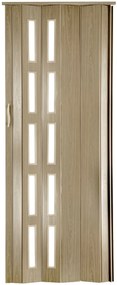 STANDOM - STANDOM Shrnovací dveře prosklené ST6 Dub sonoma 123,5 cm