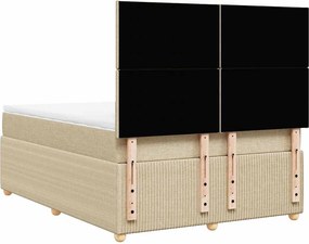 Box spring postel s matrací krémová 140x200 cm textil 3292077
