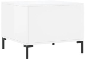 Konferenční stolky 2 ks lesklé bílé 50x50x40cm kompozitní dřevo - Default Title