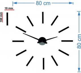 Moderní nalepovací nástěnné hodiny | SENTOP X0038
