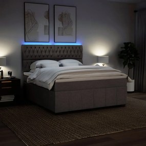 Box spring postel s matrací taupe 180x200 cm textil 3294058