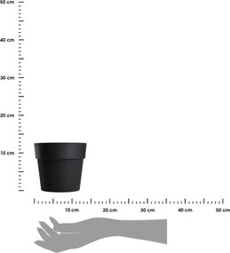 Květináč SILVA LINE 12,7x14,5 cm černý