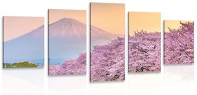 5-dílný obraz nádherné Japonsko