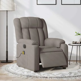 Elektrické masážní polohovací křeslo taupe textil 3205312