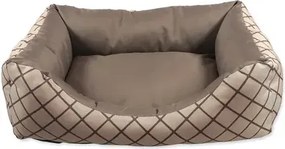 Dog Fantasy Sofa béžová se vzorem / Pelech s bočnicemi / 75x55x20 cm /